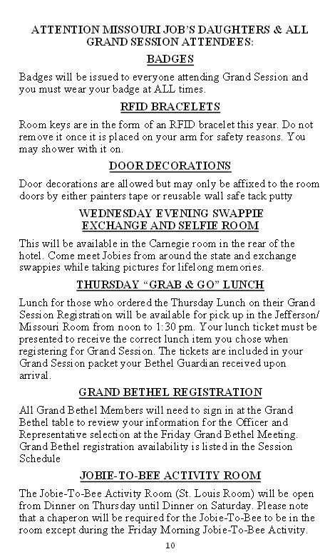 Grand Session 2023 Program – MISSOURI JOB'S DAUGHTERS